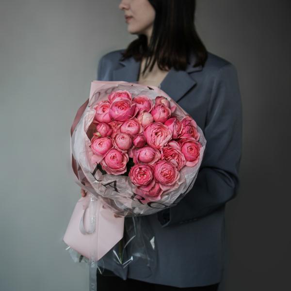 Пионовидные кустовые розы в Новосибирске | Букет роз Silva Pink с ...